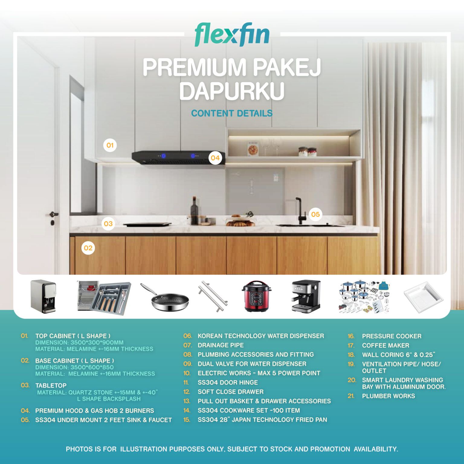 Premium Pakej Dapurku Instalment Plan - Flexfin